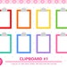 100 Colors Clip Art: Clipboard, Clipboard Clip Art, School Clipart ...