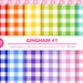 100 Colors Digital Papers: Gingham #1, Gingham Paper, Gingham Pattern ...