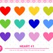 100 Colors Clip Art: Heart, Heart Clip Art, Heart Clipart, Heart SVG ...