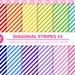 100 Colors Digital Papers: Diagonal Stripes #2, 45 Degrees, Thin ...
