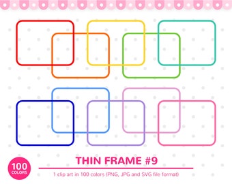 Rounded Rectangle Clipart - Etsy