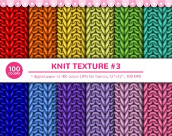 100 Colors Digital Papers: Knit Texture 4 Wool Jumper | Etsy