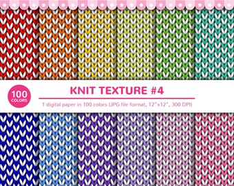 100 Colors Digital Papers: Knit Texture 3 Wool Jumper | Etsy