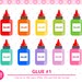 100 Colors Clip Art: Glue, Glue Clipart, School Clipart, Glue SVG ...
