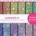 100 Colors Digital Papers: Diamond #3, Sparkle, Crystal, Bling ...
