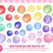 100 Colors Clip Art: Watercolor Dots #2, Circle, Story Highlight, Icon ...