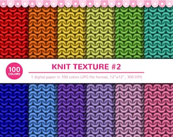 100 Colors Digital Papers: Knit Texture 4 Wool Jumper | Etsy