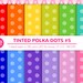 100 Colors Digital Papers: Tinted Polka Dots #5, Polka Dot, Big, Large ...