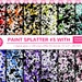 100 Colors Digital Papers: Paint Splatter #5 With Transparent ...