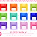 100 Colors Clip Art: Floppy Disk, Floppy Disk Clipart, Floppy Disk SVG ...