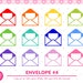 100 Colors Clip Art: Envelope #4, Envelope SVG, Mail, Envelope Clipart ...