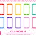 100 Colors Clip Art: Cell Phone, Phone Clipart, Smartphone, Iphone ...