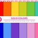 100 Colors Digital Papers: Solid Colors, Digital Paper Pack, Rainbow ...