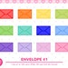 100 Colors Clip Art: Envelope #1, Mail Clip Art, Envelope SVG, Happy ...