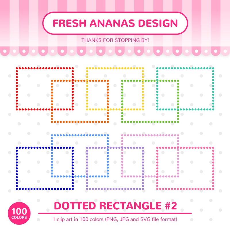 Dotted Rectangle Svg - Etsy