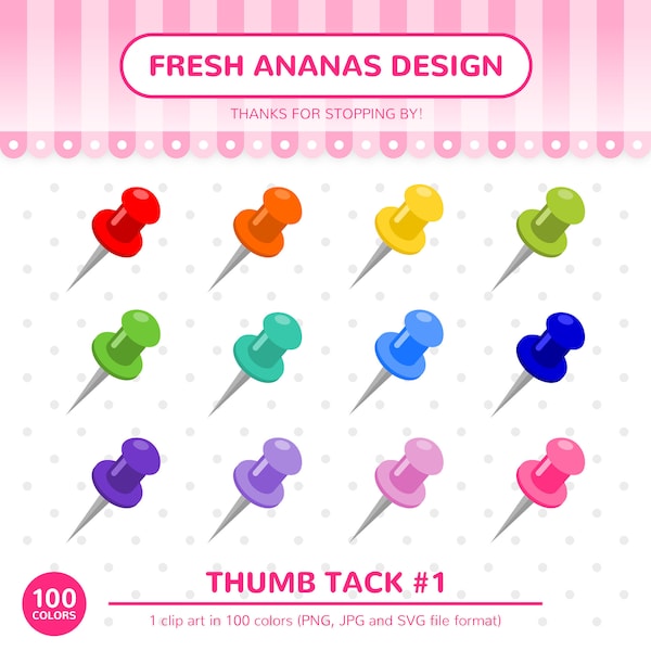 Thumb Tack Stickers - Etsy