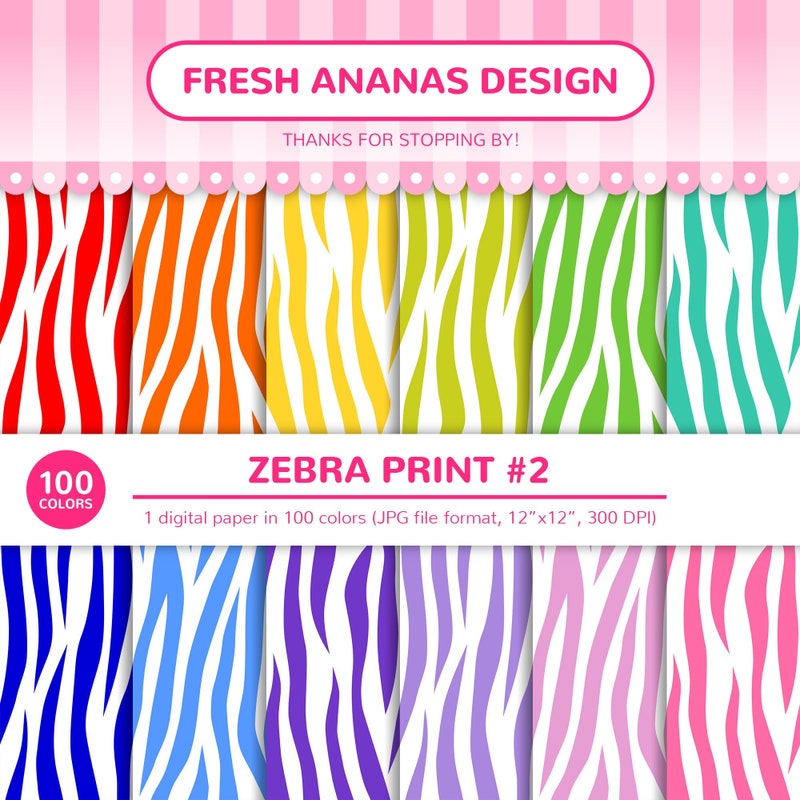 Zebra Digital Paper - Etsy