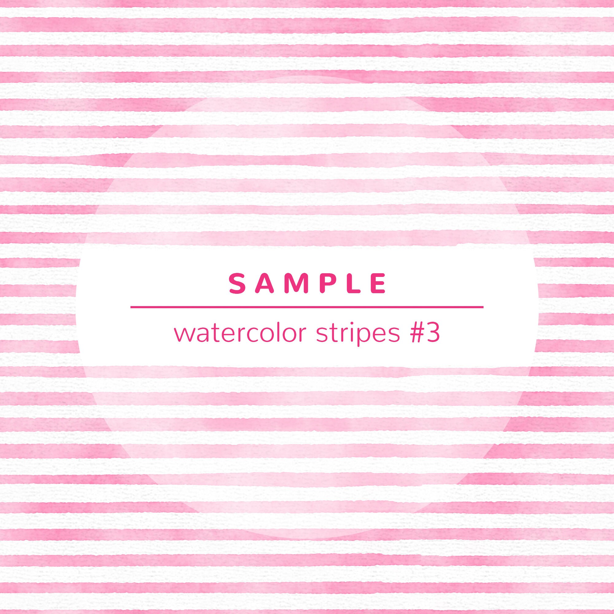 100 Colors Digital Papers: Watercolor Stripes #3, Aquarelle, Gouache ...