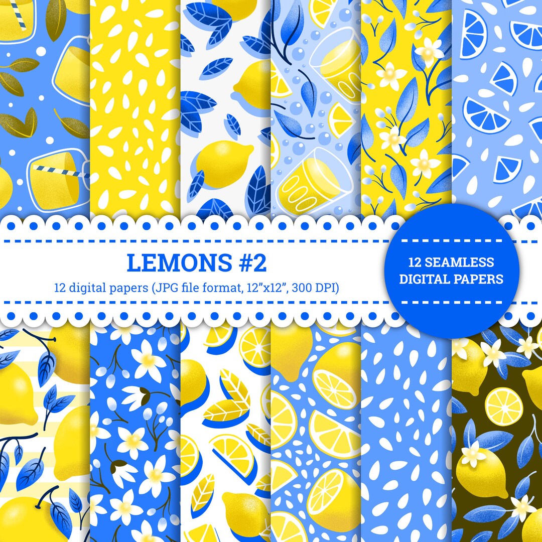 Lemons #2, Lemonade, Citrus, Flower, Fruit, Summer, Refreshment, Blue ...
