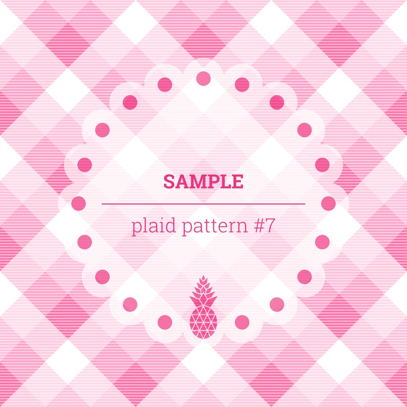 100 Colors Digital Papers: Plaid Pattern #7, Diagonal, Check, Buffalo ...