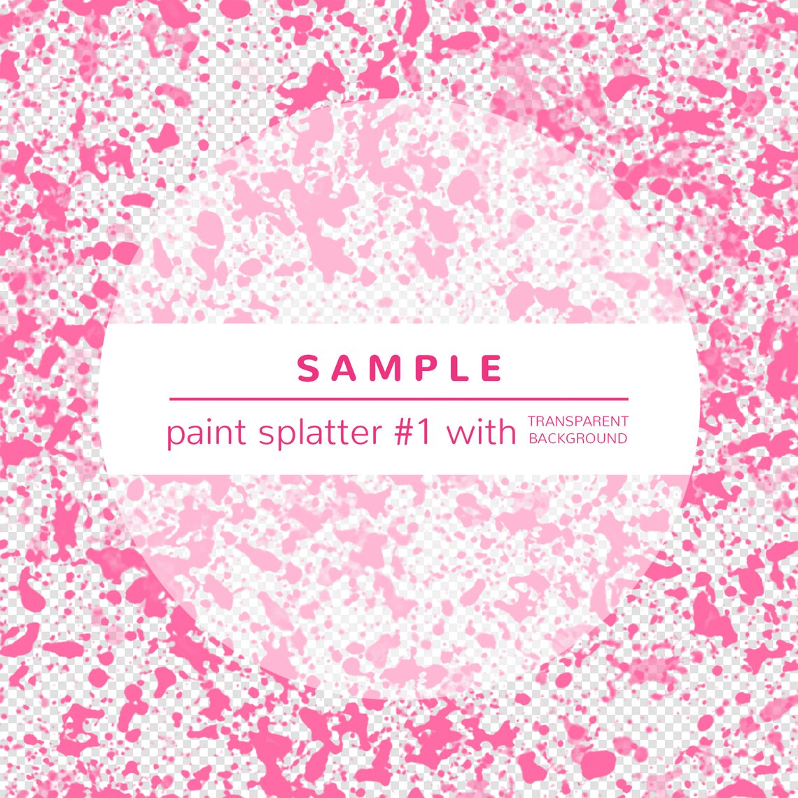 100 Colors Digital Papers: Paint Splatter 1 With Transparent - Etsy