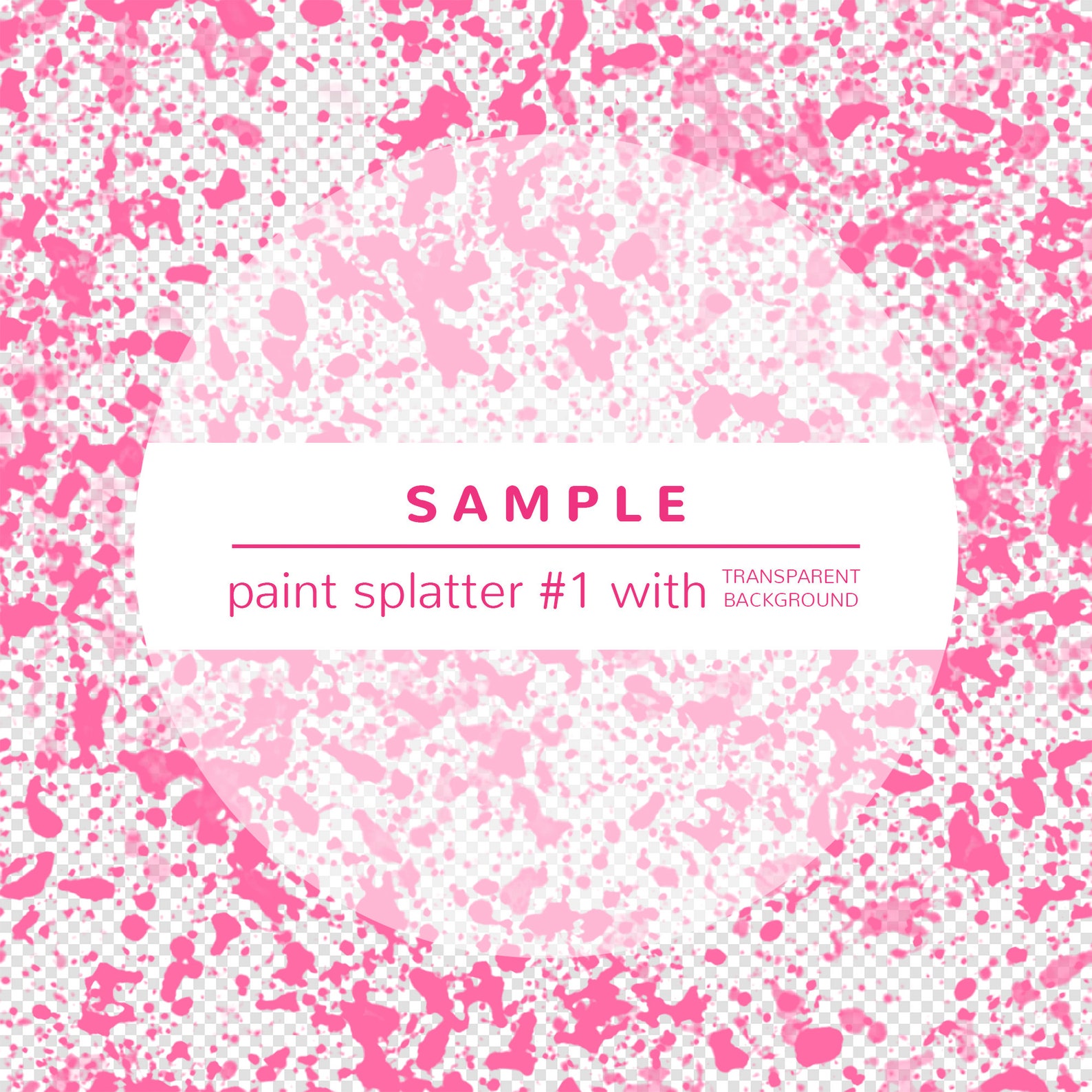 100 Colors Digital Papers: Paint Splatter 1 With Transparent - Etsy