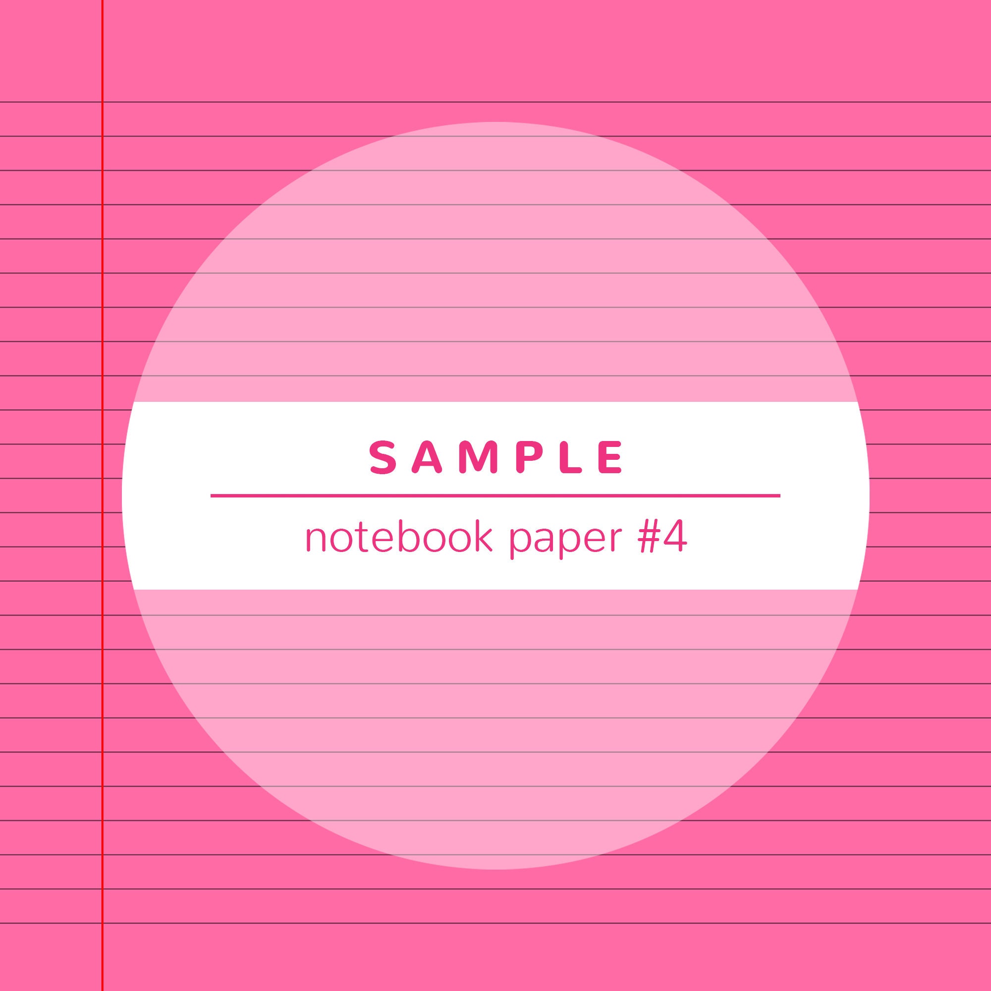 100 Colors Digital Papers: Notebook Paper 4 Lined Ruled | Etsy