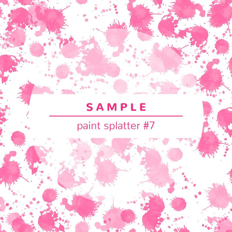 100 Colors Digital Papers: Combo Paint Splatter #1, Paint, Splash ...