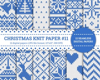 Christmas Knit Paper #11, Ugly Sweater, Winter, Star, Reindeer ...