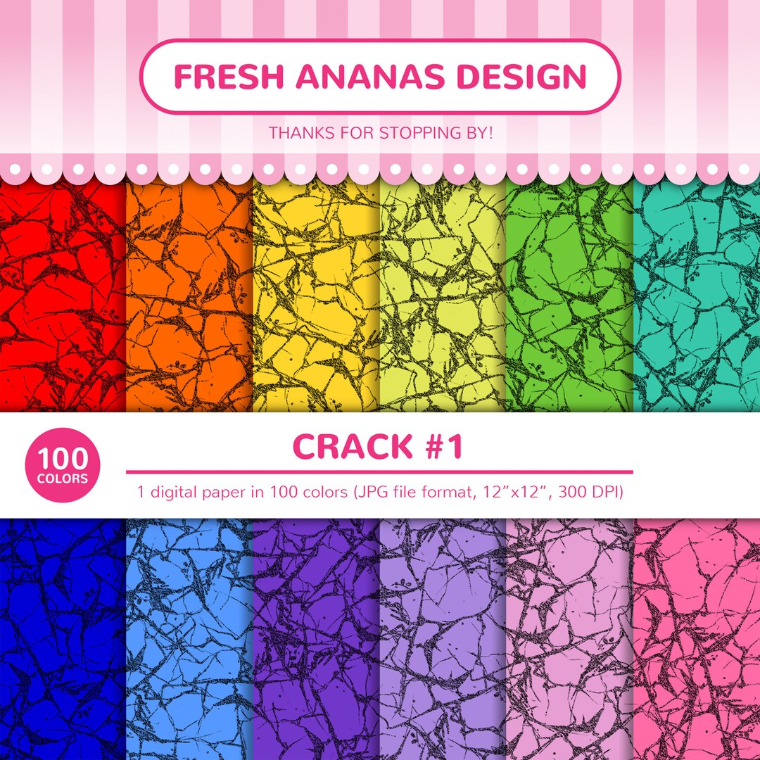 100 Colors Digital Papers: Crack #1, Stone, Grunge, Rock, Dried ...