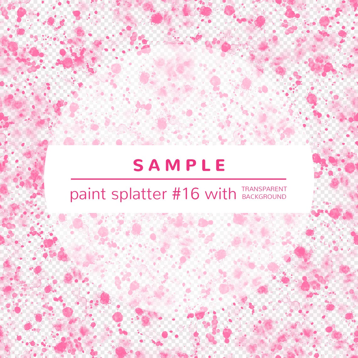 100 Colors Digital Papers: Paint Splatter 16 With Transparent - Etsy