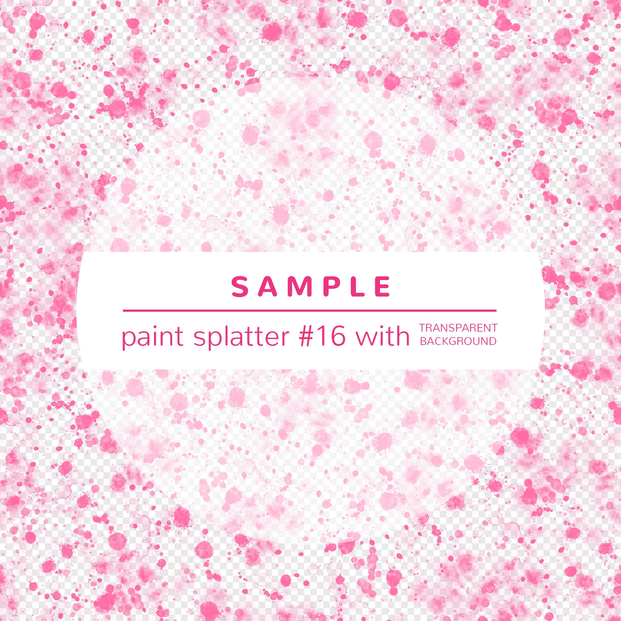 100 Colors Digital Papers: Paint Splatter 16 With Transparent | Etsy