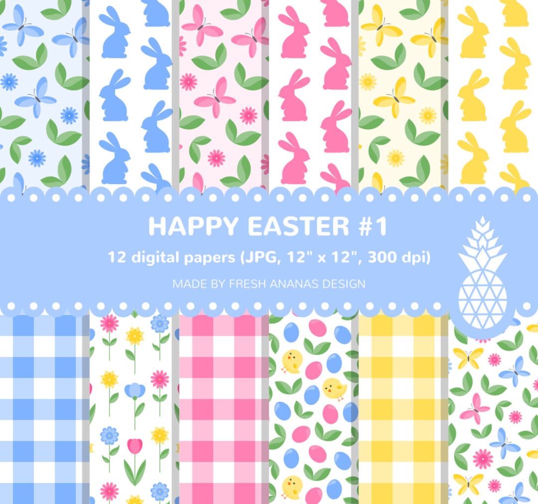 Easter Paper, Easter Background, Easter Pattern, Gingham Background ...
