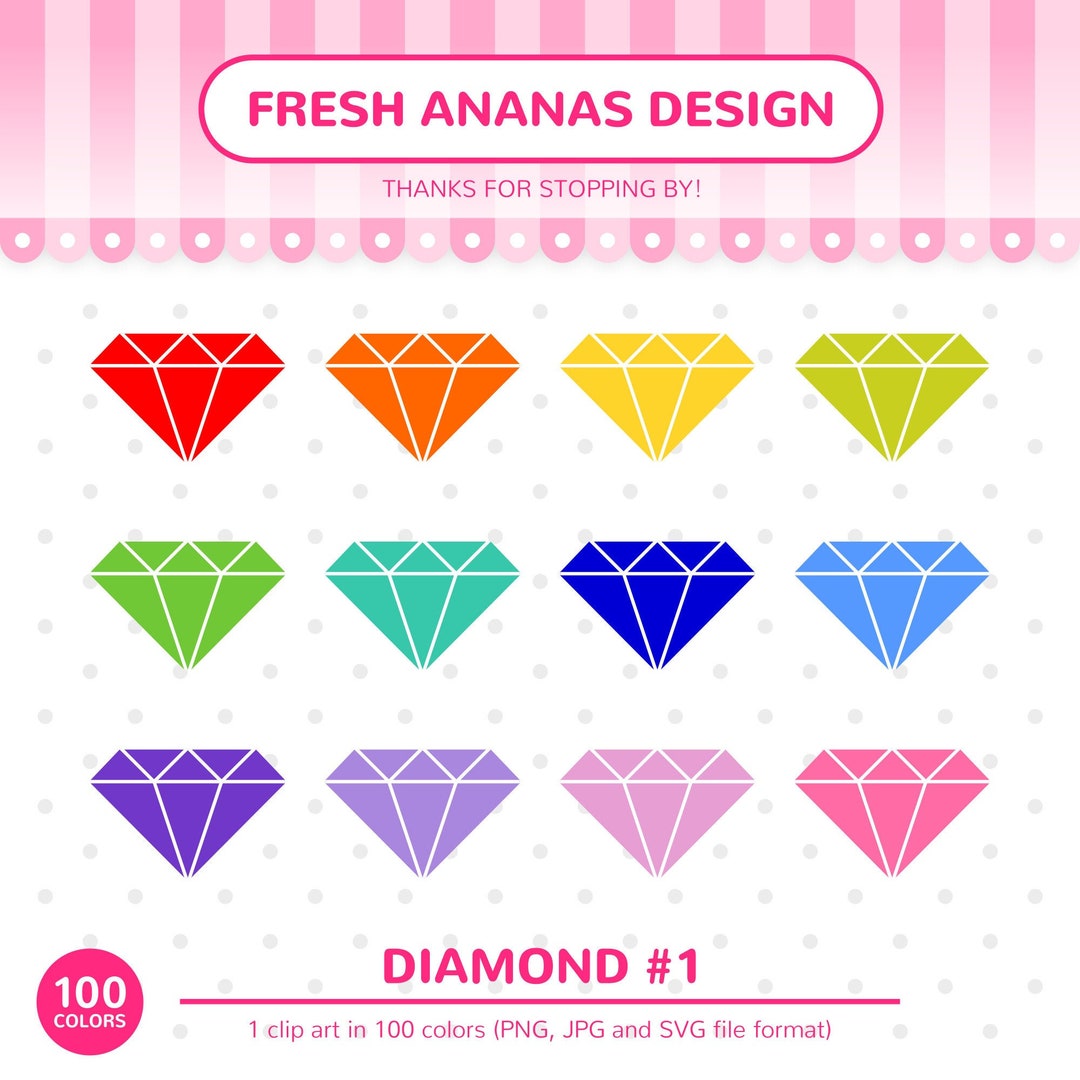 100 Colors Clip Art: Diamond, Diamond Clip Art, Diamond Clipart ...