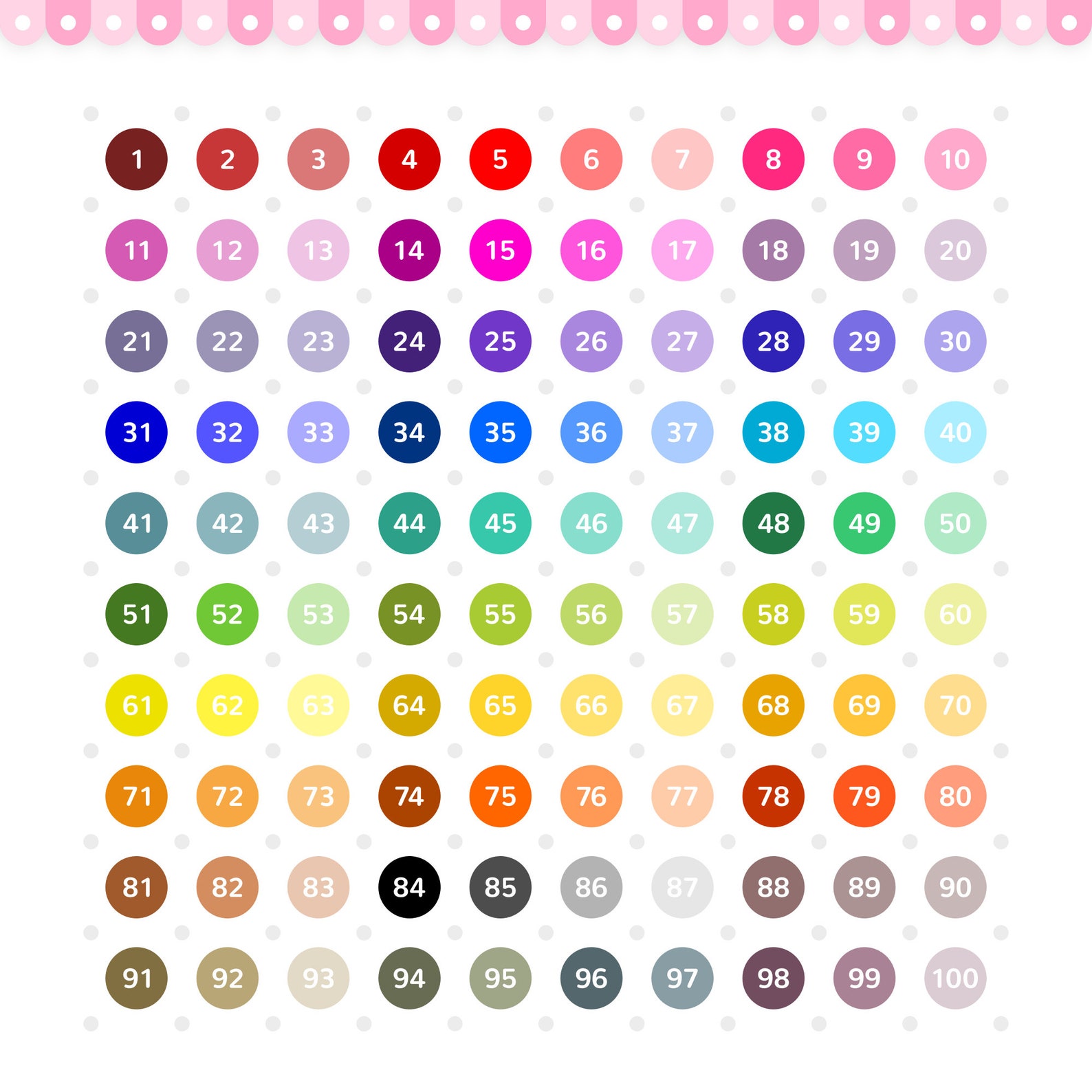 100 Colors Digital Papers: Tinted Polka Dots 3 Polka Dot | Etsy