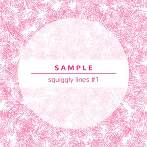 100 Colors Digital Papers: Squiggly Lines #1, Curly, Squiggle, Doodle ...