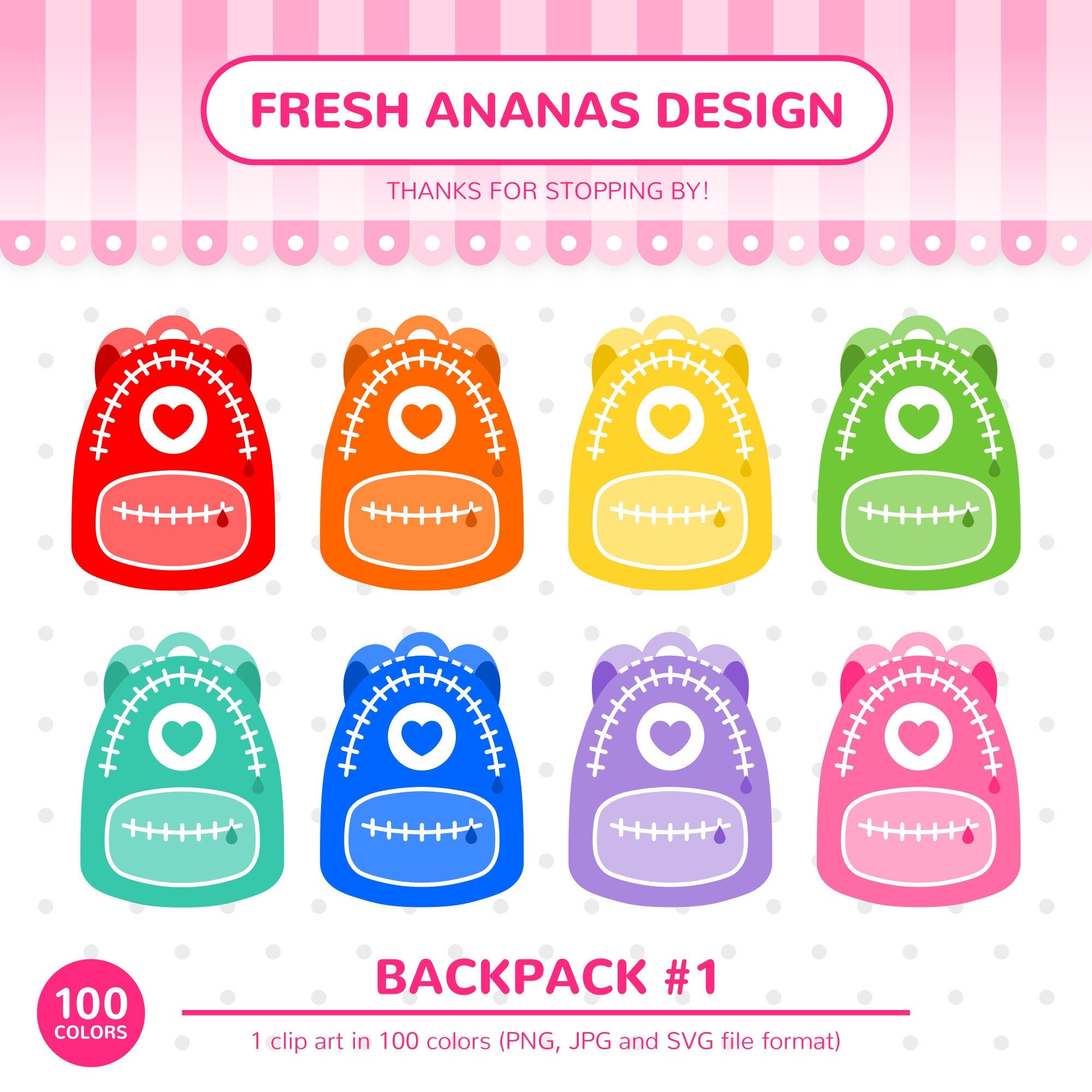 Overstuffed Backpack Clip Art
