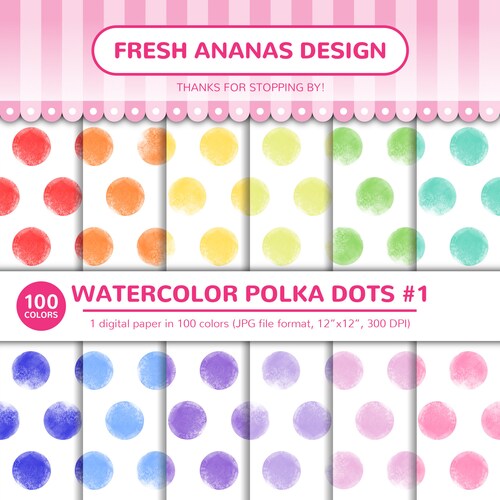 100 Colors Digital Papers: Watercolor Stripes 3 Aquarelle - Etsy