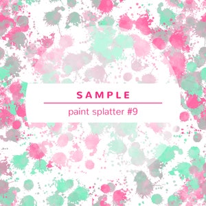 100 Colors Digital Papers: Combo Paint Splatter #1, Paint, Splash ...