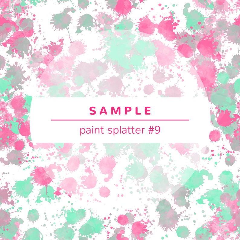 100 Colors Digital Papers: Combo Paint Splatter 1 Paint - Etsy