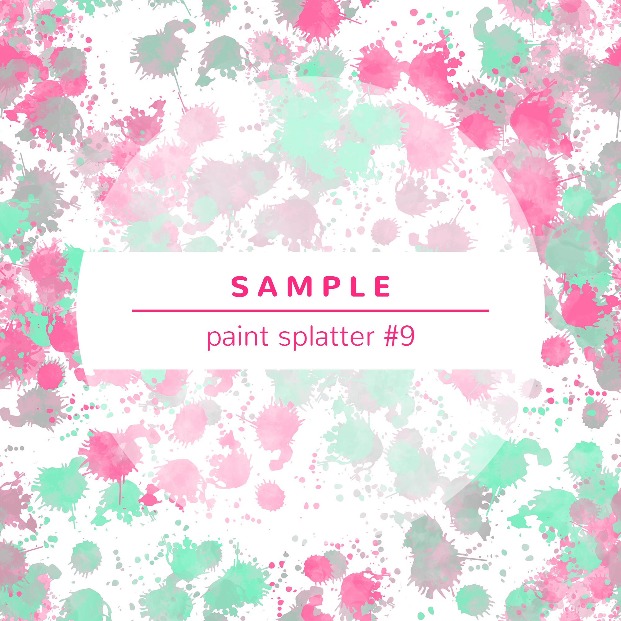 100 Colors Digital Papers: Combo Paint Splatter #1, Paint, Splash ...