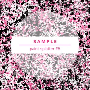 100 Colors Digital Papers: Paint Splatter #5, Paint, Splash, Stain ...