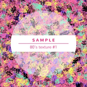100 Colors Digital Papers: 80's Texture #1, 90's, Retro, Neon, Paint ...