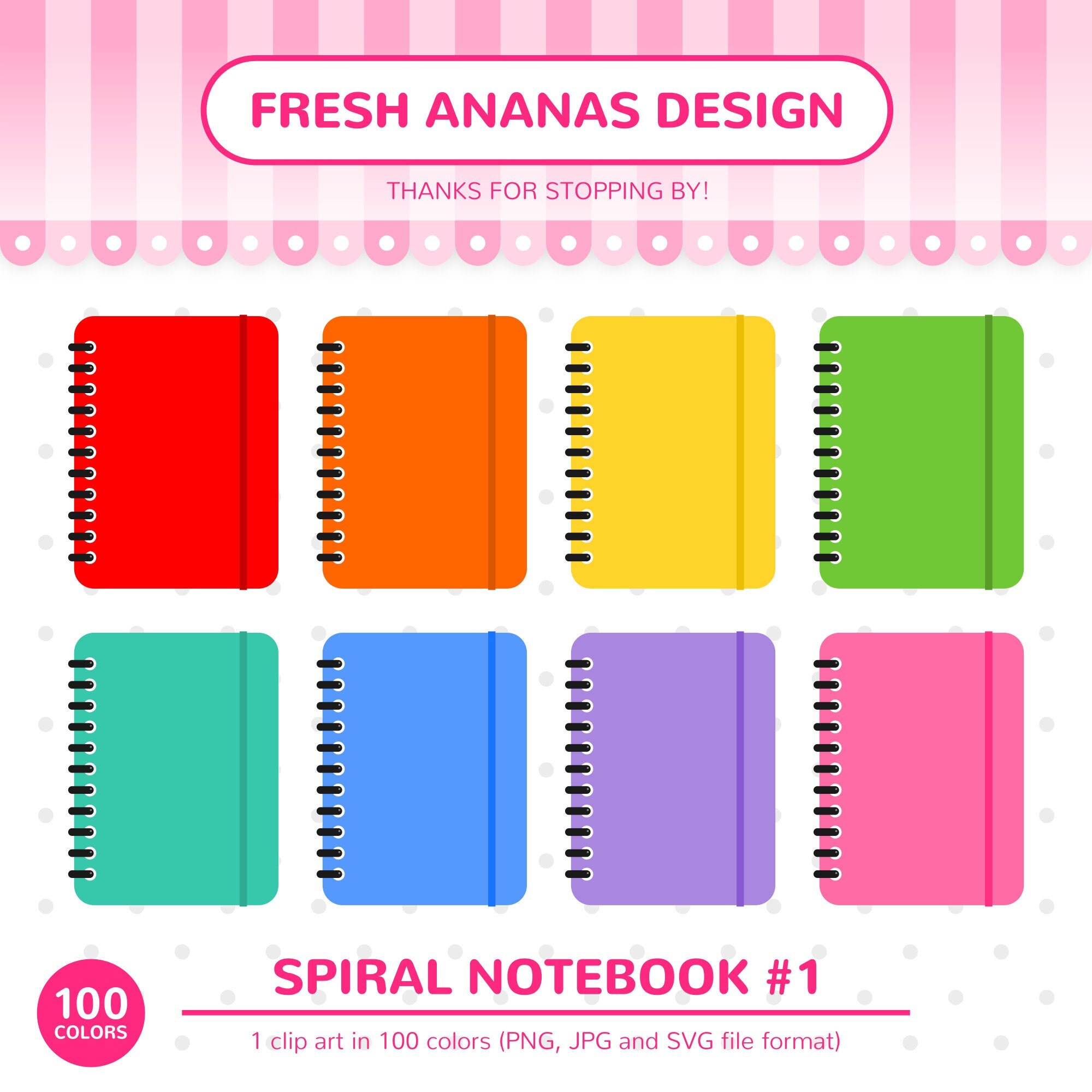Spiral Notebook Cover Clip Art