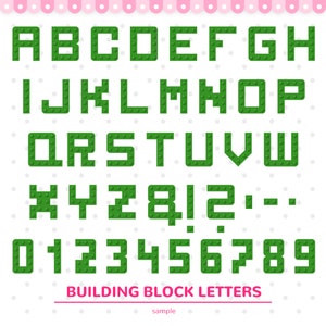 Building Block, Font, Letters, Alphabet, Numbers, Clip Art, Blue, Green ...