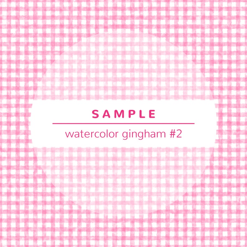 100 Colors Digital Papers: Watercolor Gingham 2 Aquarelle - Etsy