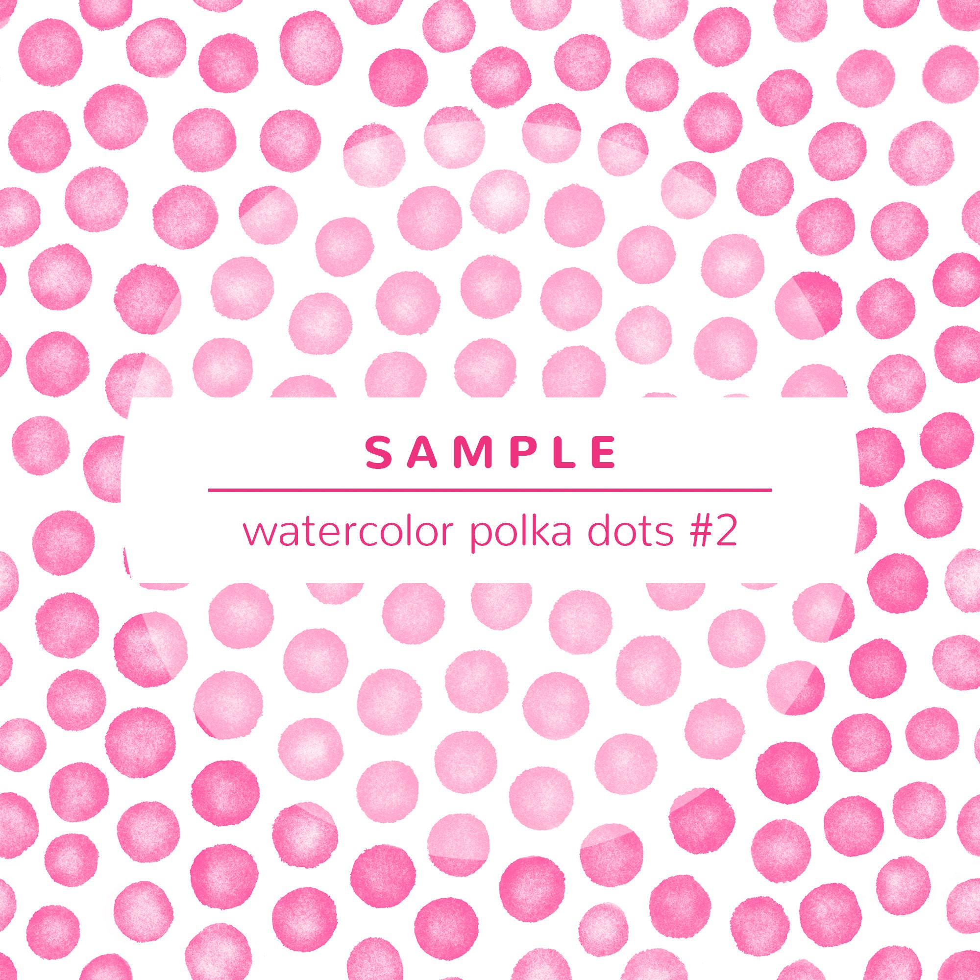 100 Colors Digital Papers: Watercolor Polka Dots 2 | Etsy