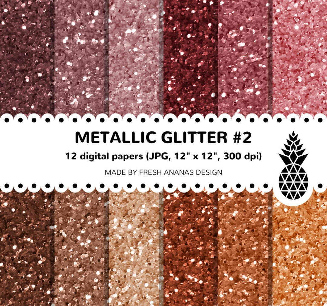 Glitter Digital Paper, Rose Gold, Copper, Bronze, Textured Paper ...