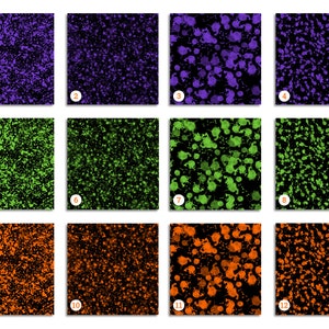 Halloween Splatter #2, Splash, Splats, Stain, Violet, Green, Orange ...