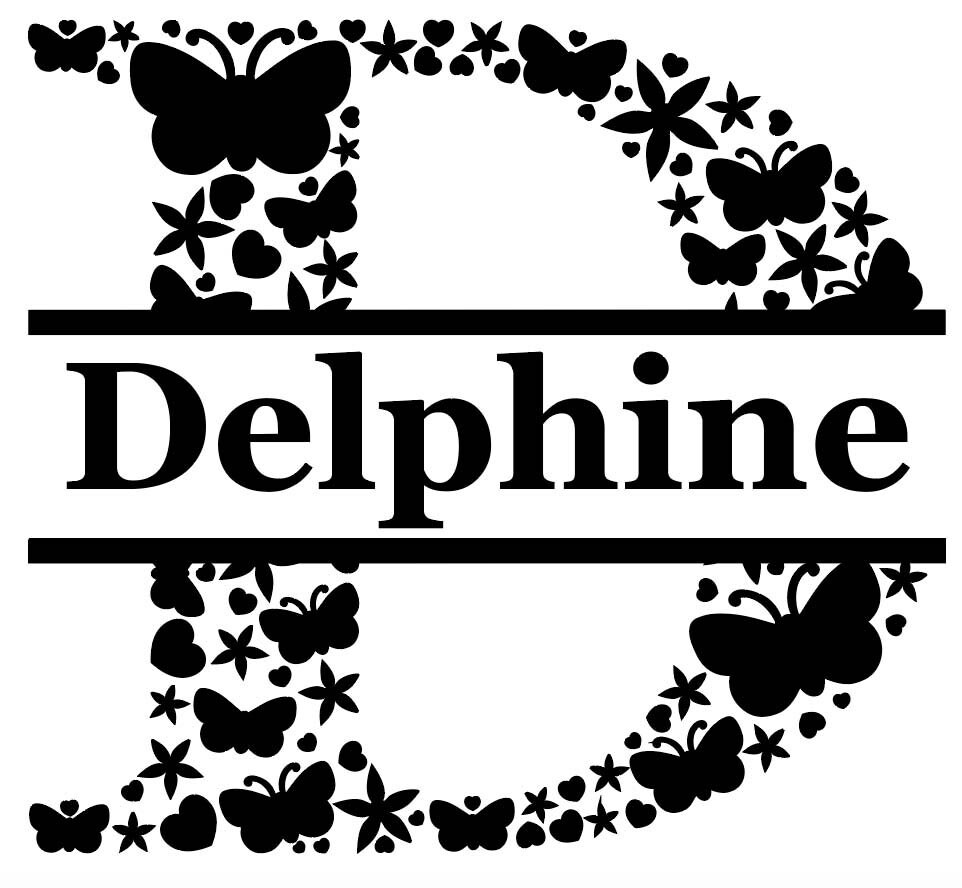 Initial D, Split Letter D Svg, Knockout Letter D, Split Monogram, Svg ...